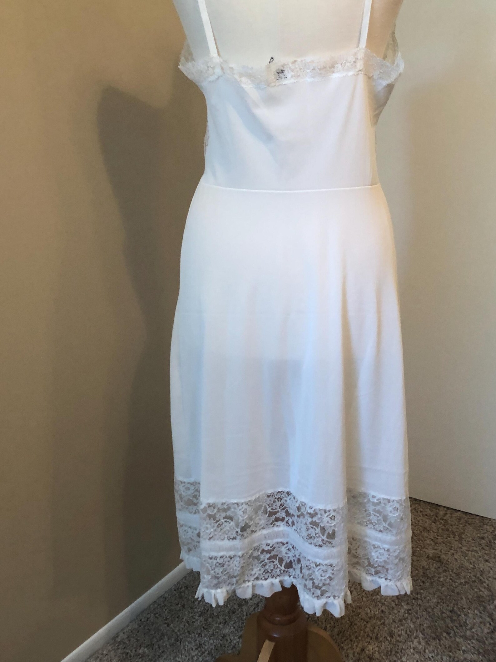 Aristocrat Vintage White Lacy Full Slip - Etsy