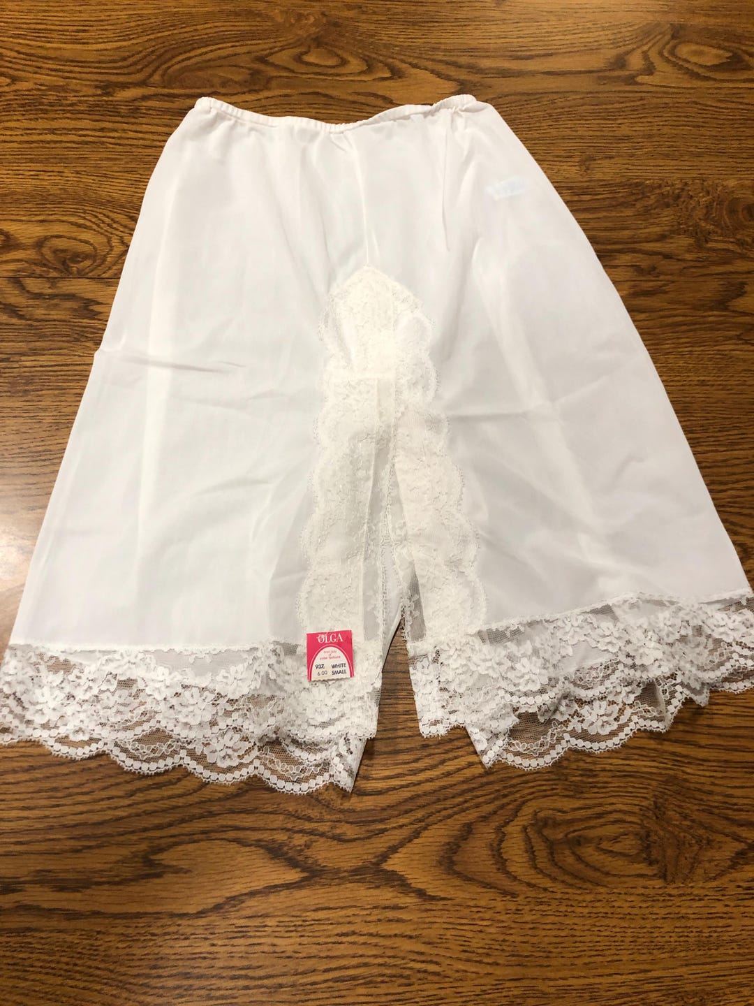 Vintage, Olga, Lacy, White, Slim Petti Panti Slip, Half Slip, Size ...