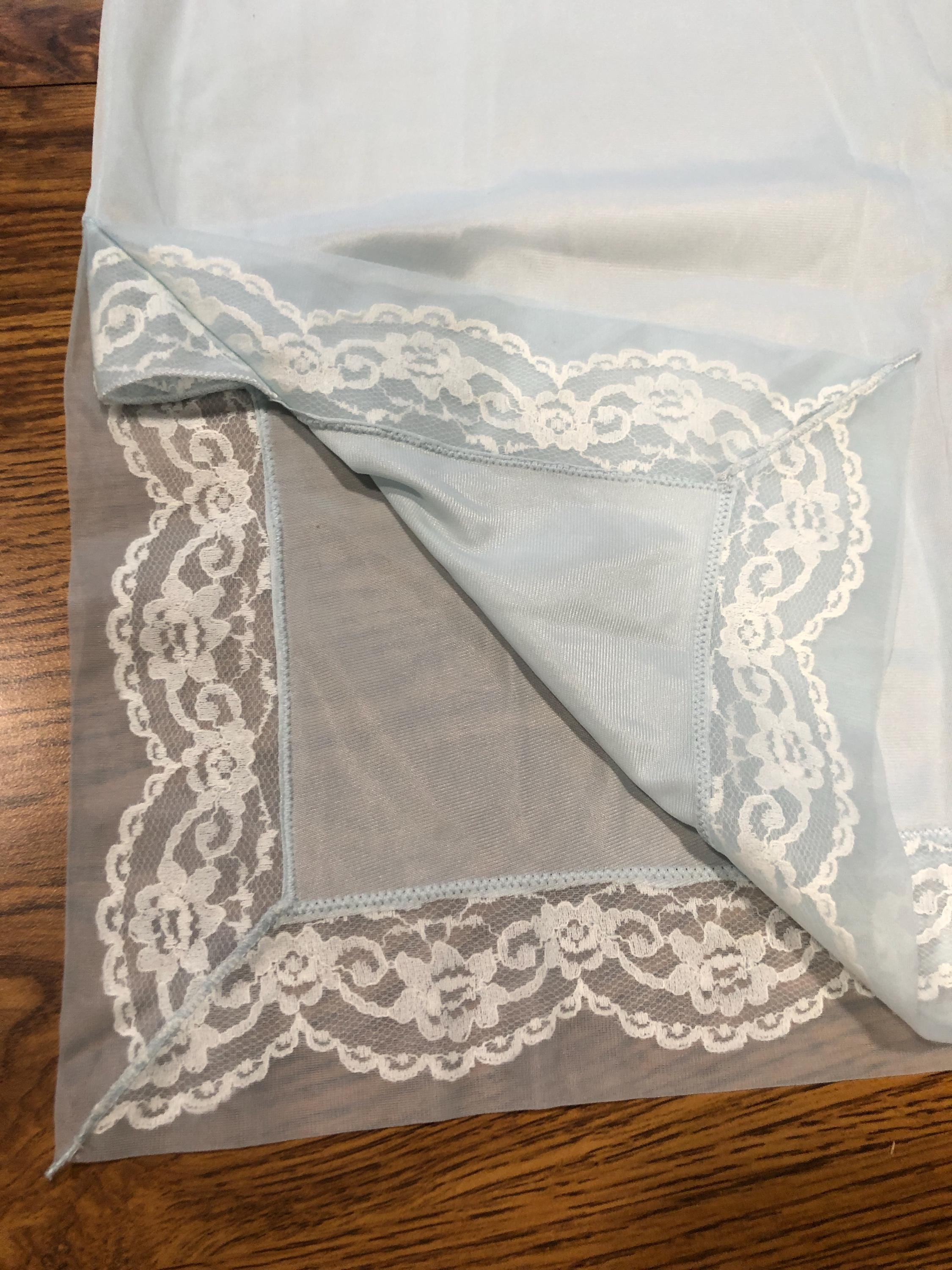 Vintage Baby Blue Lacy Mini Full Slip - Etsy