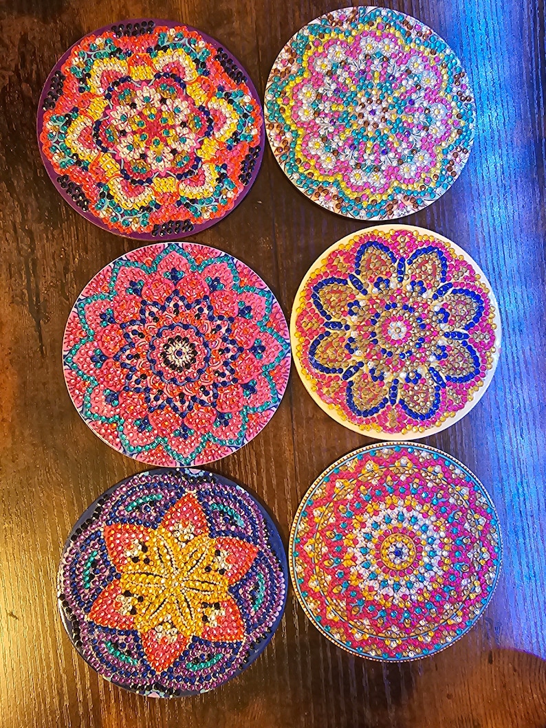 Diamond Art Coasters - Etsy