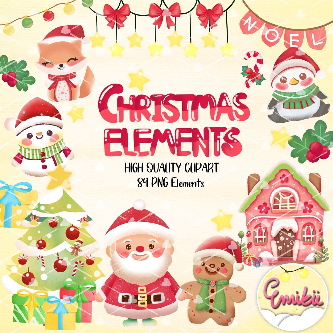 Christmas Clipart Bundle, Christmas Clipart, Santa Clipart, Christmas ...