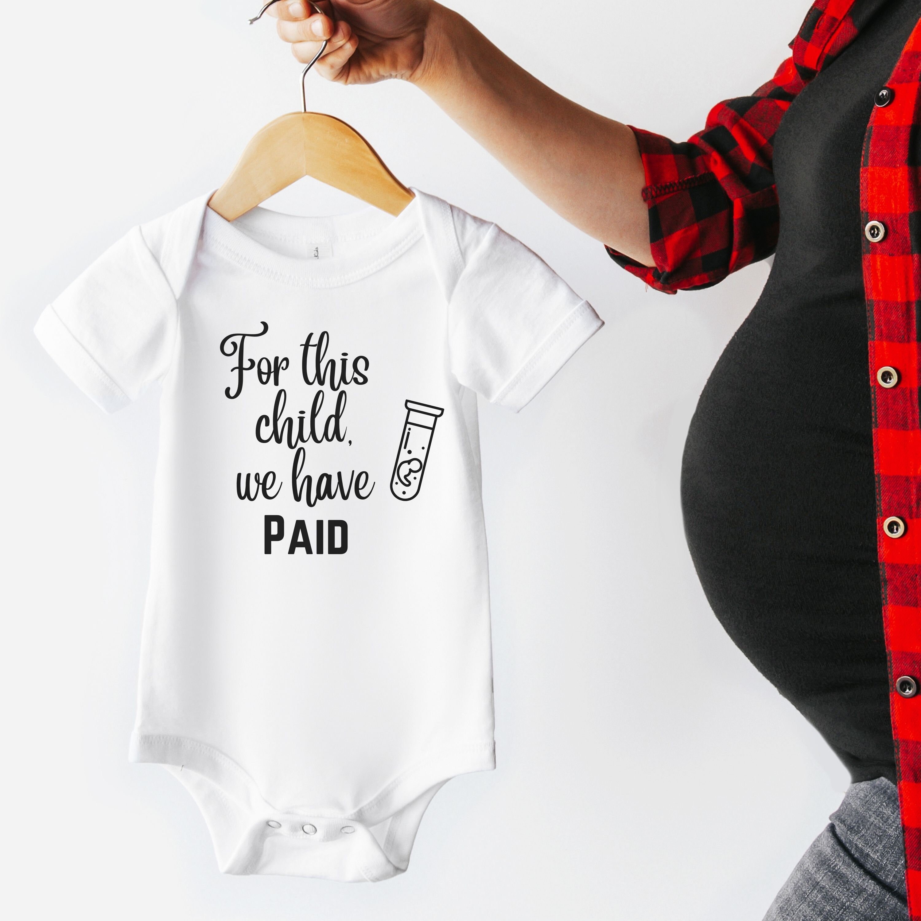 Funny IVF Baby Bodysuit Outfit, in Vitro Pun Shirt, Pregnancy ...