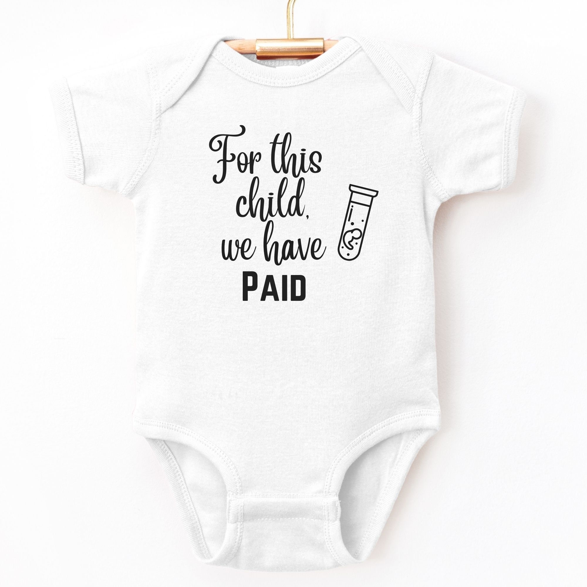 Funny IVF Baby Bodysuit Outfit, in Vitro Pun Shirt, Pregnancy ...