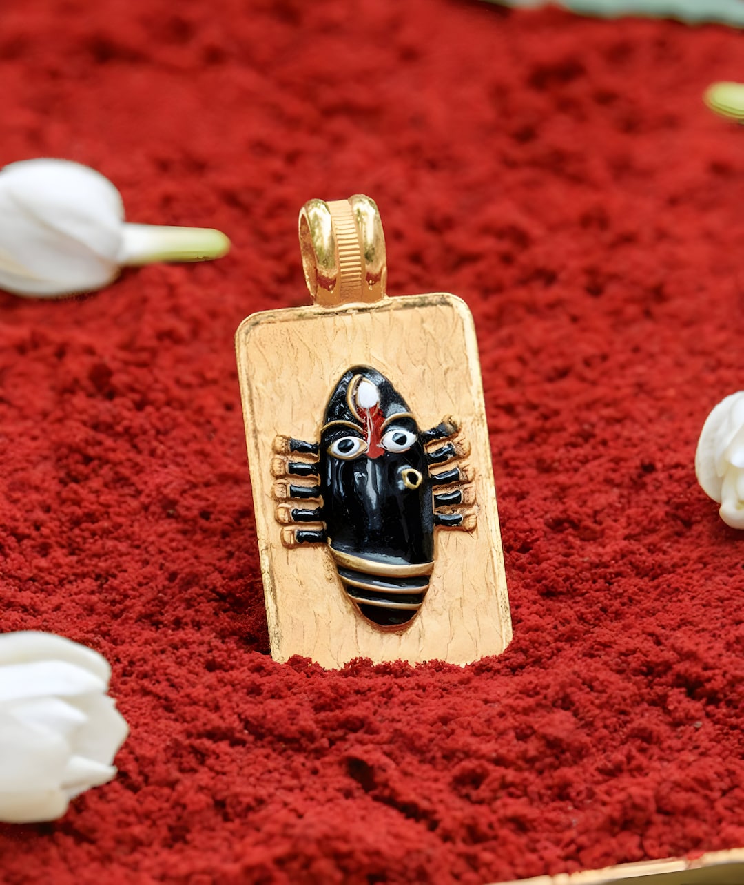 Isha Linga Bhairavi 22KT Gold Pendant 24 Gm black - Etsy Hong Kong
