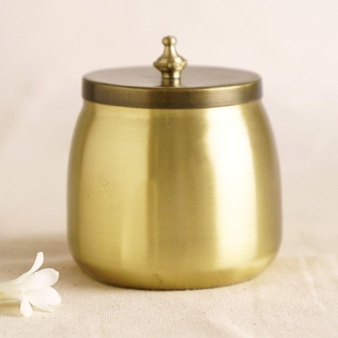 Isha Elegant Pure Brass Container - Etsy