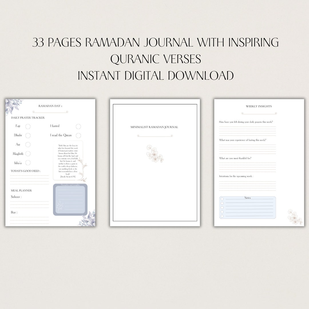 Printable Ramadan Plannerislamic Journalramadan Trackermuslim ...
