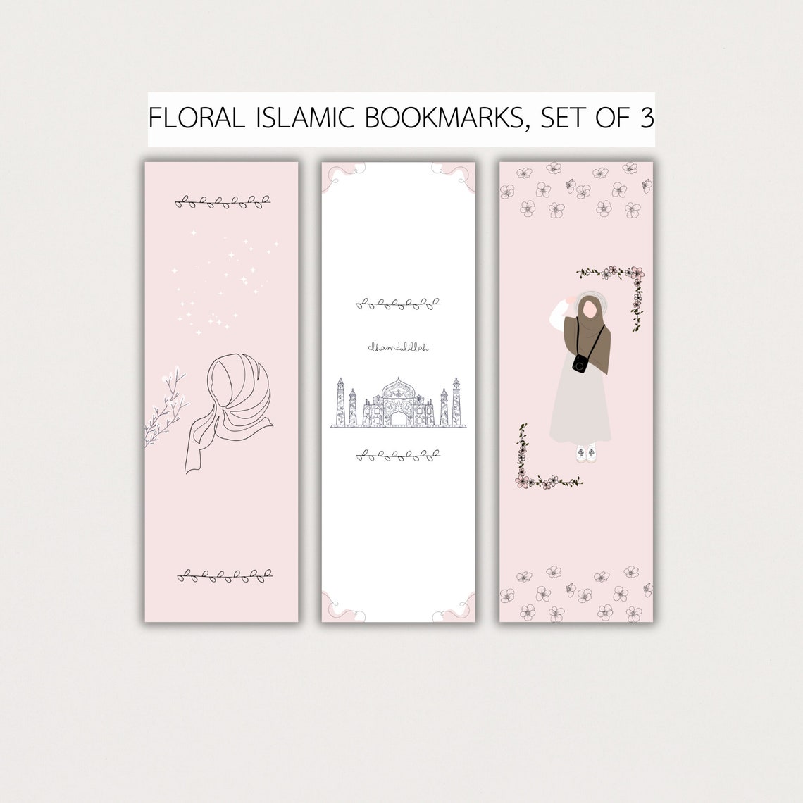 Printable Islamic Bookmarks|muslim Bookmarks|cute Islamic Bookmarks ...