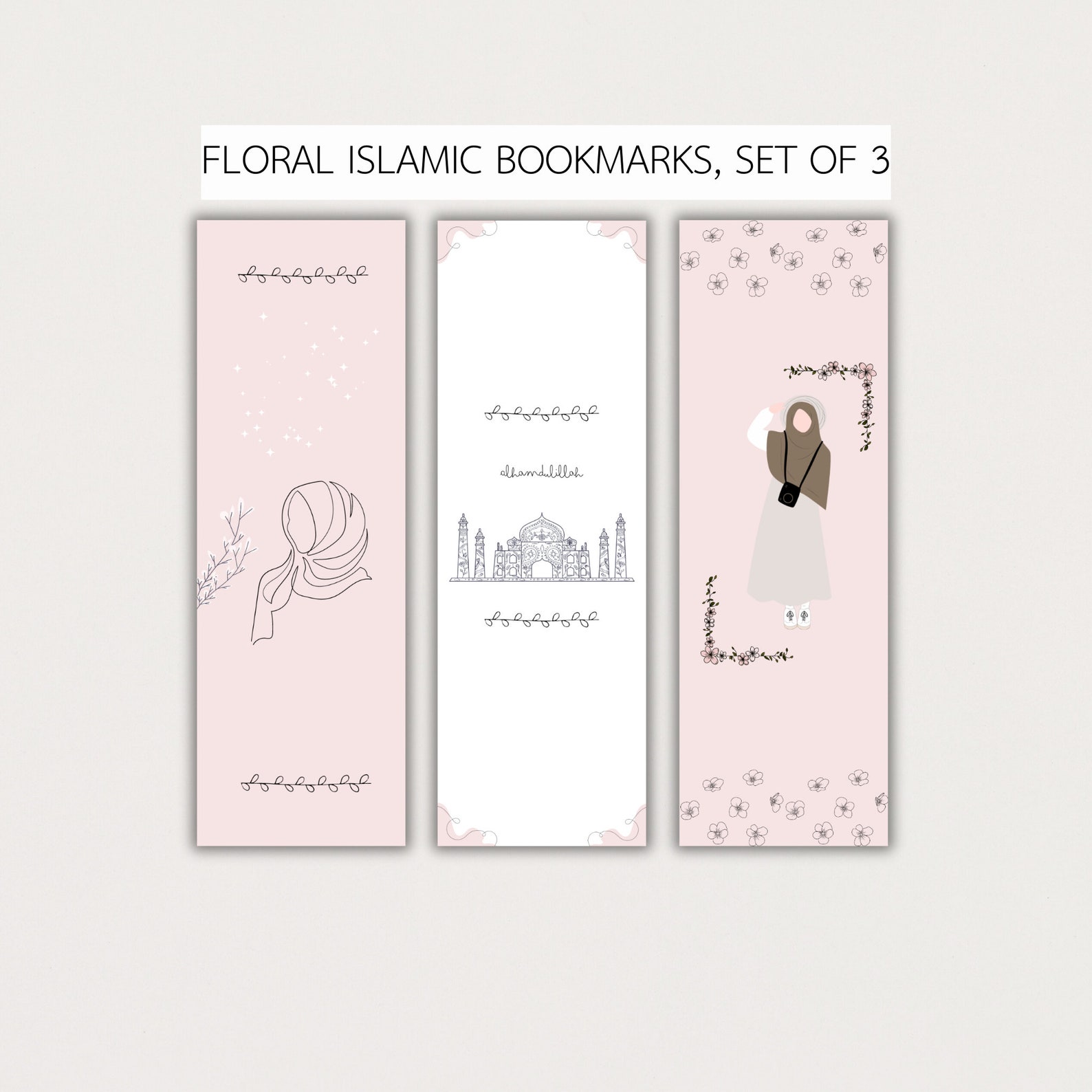 Printable Islamic Bookmarks|muslim Bookmarks|cute Islamic Bookmarks ...