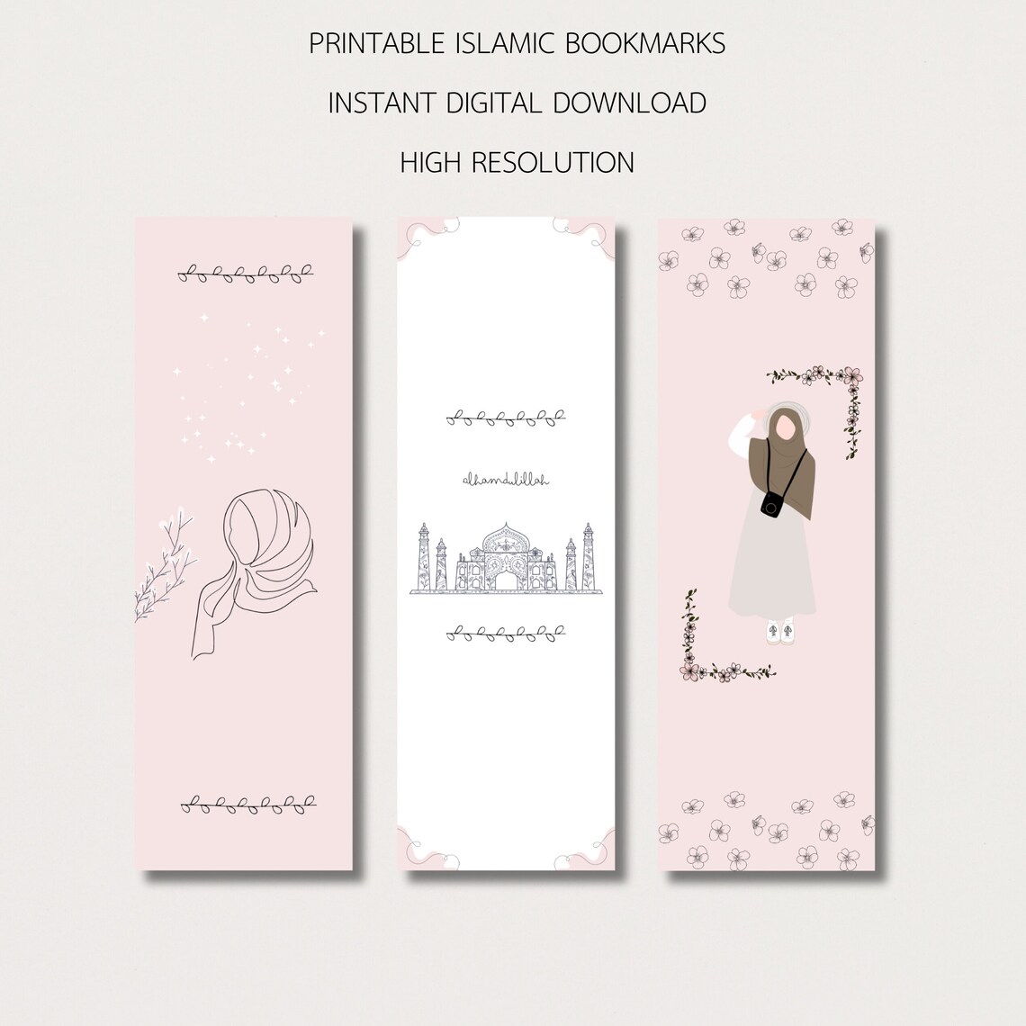 Printable Islamic Bookmarks|muslim Bookmarks|cute Islamic Bookmarks ...