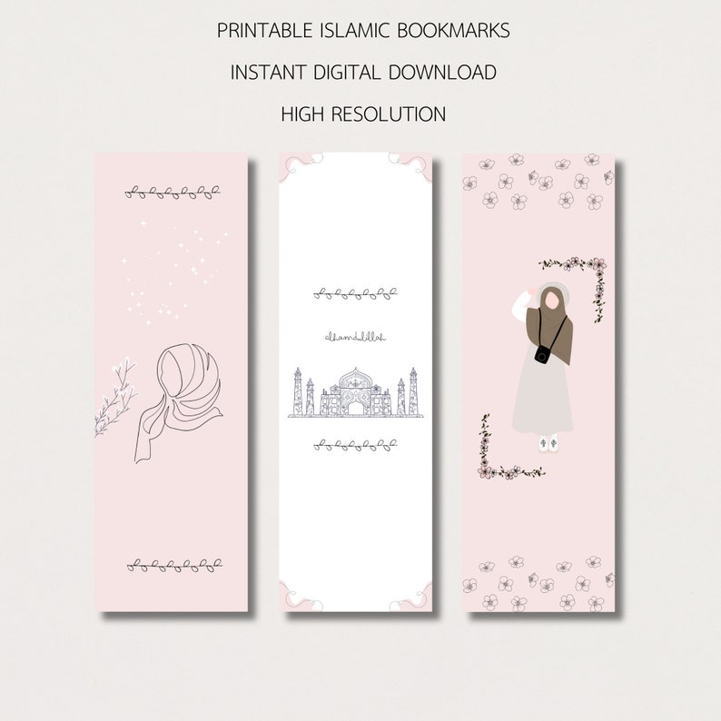 Printable Islamic Bookmarks|muslim Bookmarks|cute Islamic Bookmarks ...