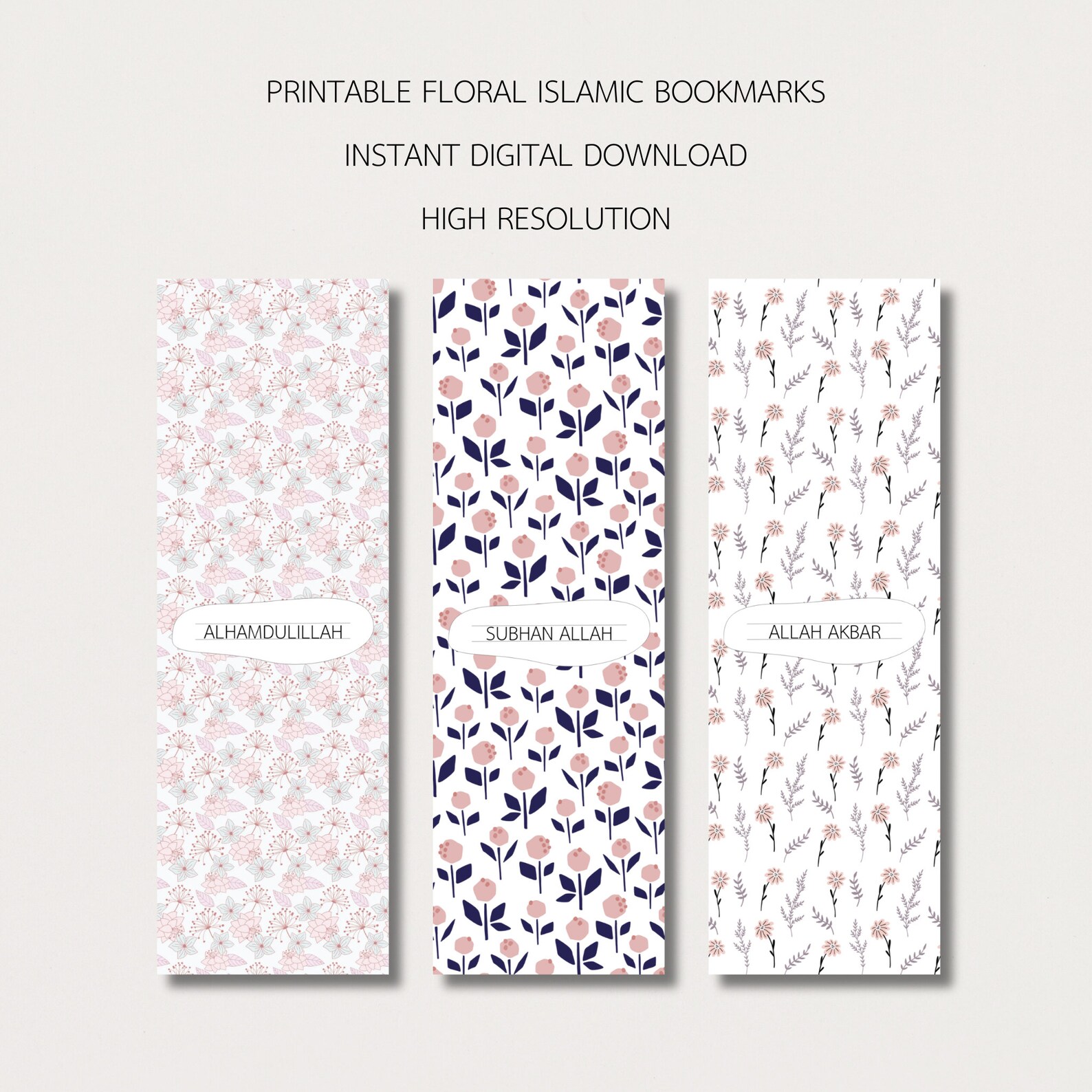 Printable Islamic Bookmarks|muslim Bookmarks|islamic Art Print|muslim ...