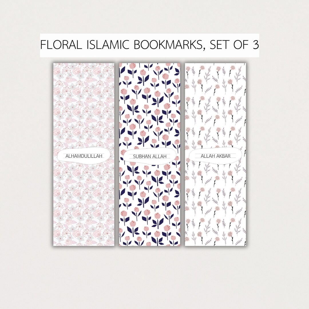 Printable Islamic Bookmarks|muslim Bookmarks|islamic Art Print|muslim ...