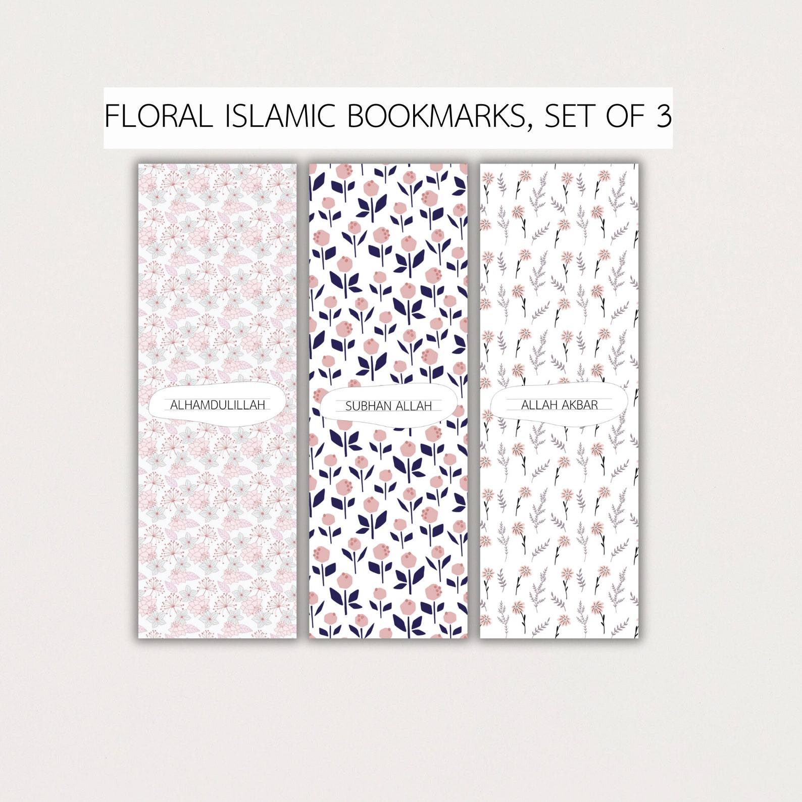 Printable Islamic Bookmarks|muslim Bookmarks|islamic Art Print|muslim ...
