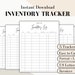 SIMPLE INVENTORY TRACKER Inventory Tracker Canva Inventory Log ...