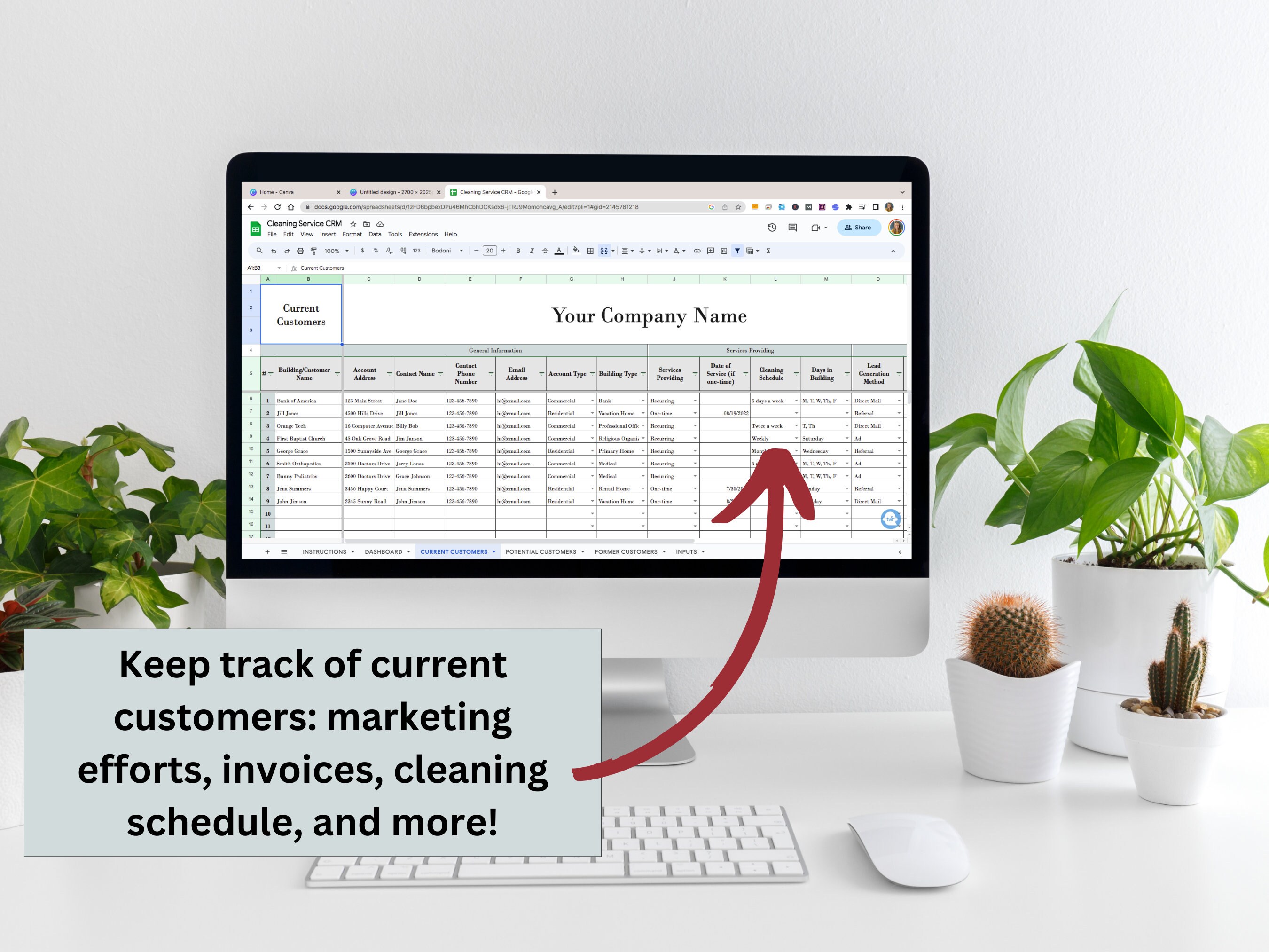CRM Template Google Sheets Cleaning Business Templates CRM Spreadsheet ...