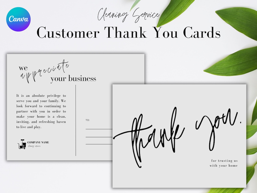 BUSINESS THANK YOU Card New Customer Thank You Card Small Business ...