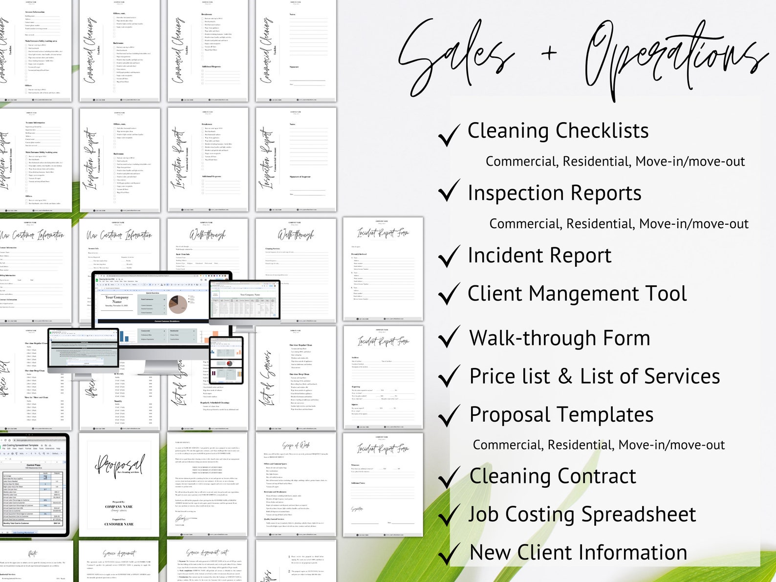 CLEANING BUSINESS BUNDLE Cleaning Contract Cleaning Service Flyer ...