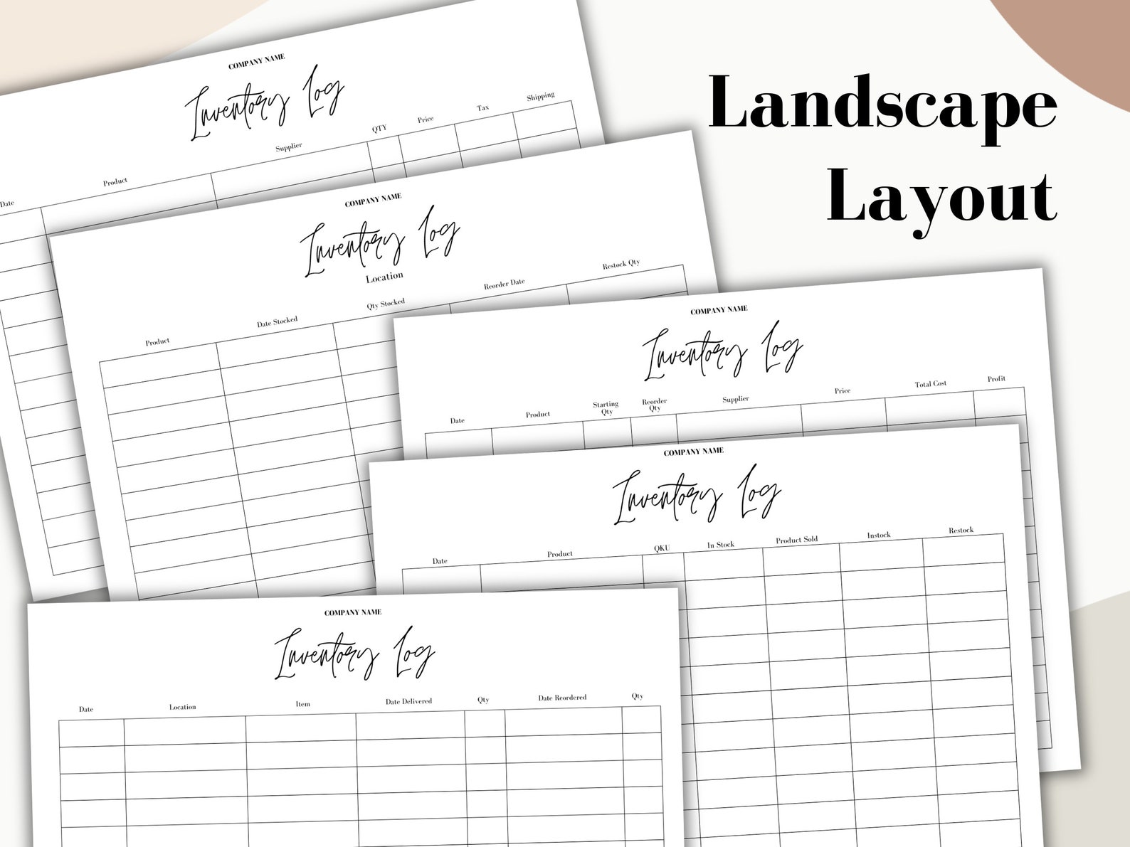 SIMPLE INVENTORY TRACKER Inventory Tracker Canva Inventory Log ...