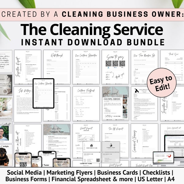 Cleaning Business Document Bundle | Editable Cleaning Business ...