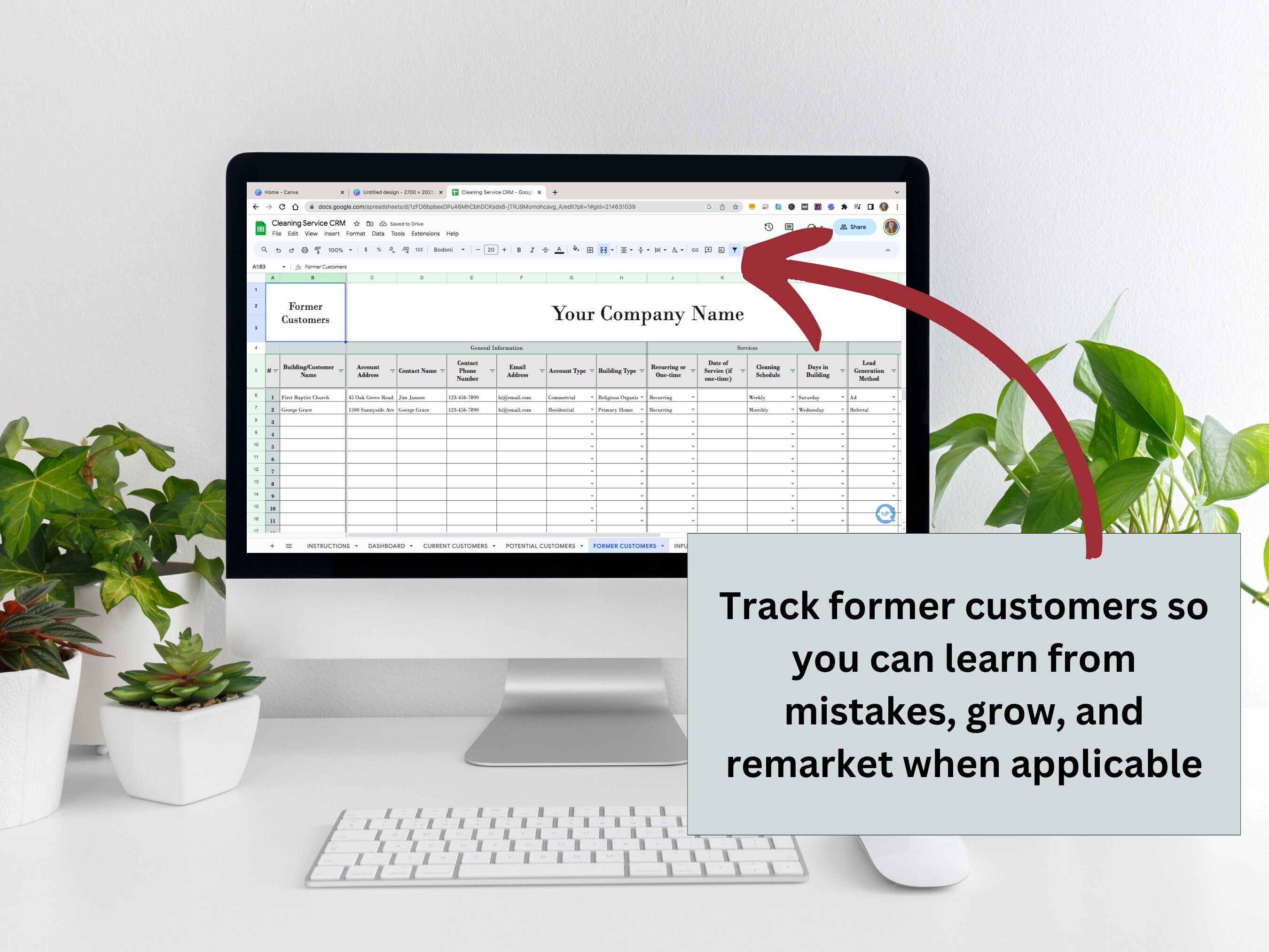 CRM Template Google Sheets Cleaning Business Templates CRM Spreadsheet ...