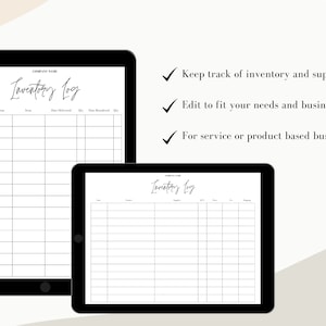 SIMPLE INVENTORY TRACKER Inventory Tracker Canva Inventory Log ...
