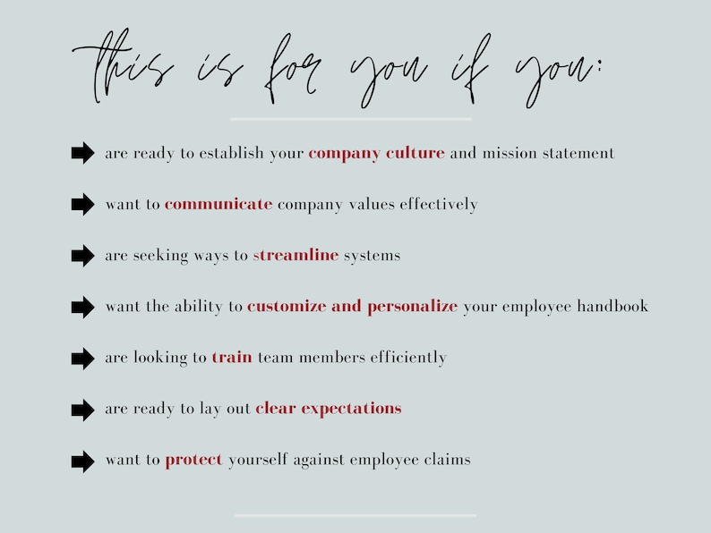 EMPLOYEE HANDBOOK TEMPLATE Human Resources Templates Human Resources ...