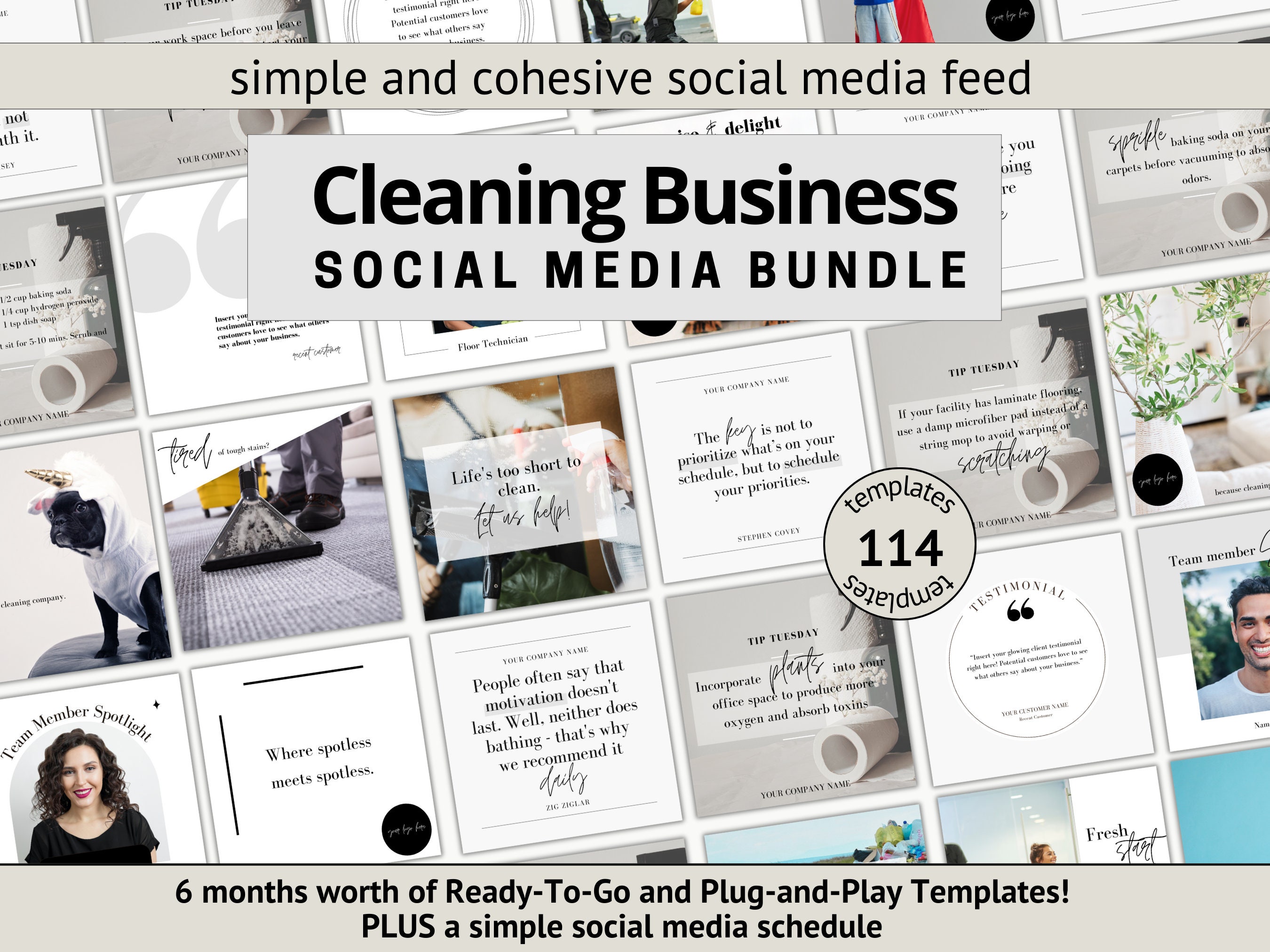 CLEANING BUSINESS POSTS Social Media Templates Cleaning Service ...