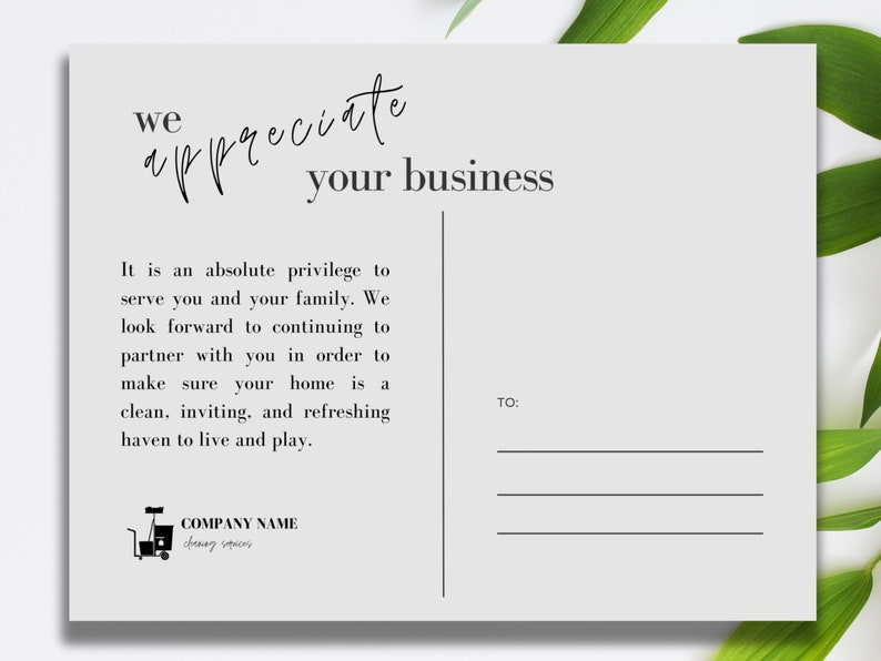BUSINESS THANK YOU Card New Customer Thank You Card Small Business ...