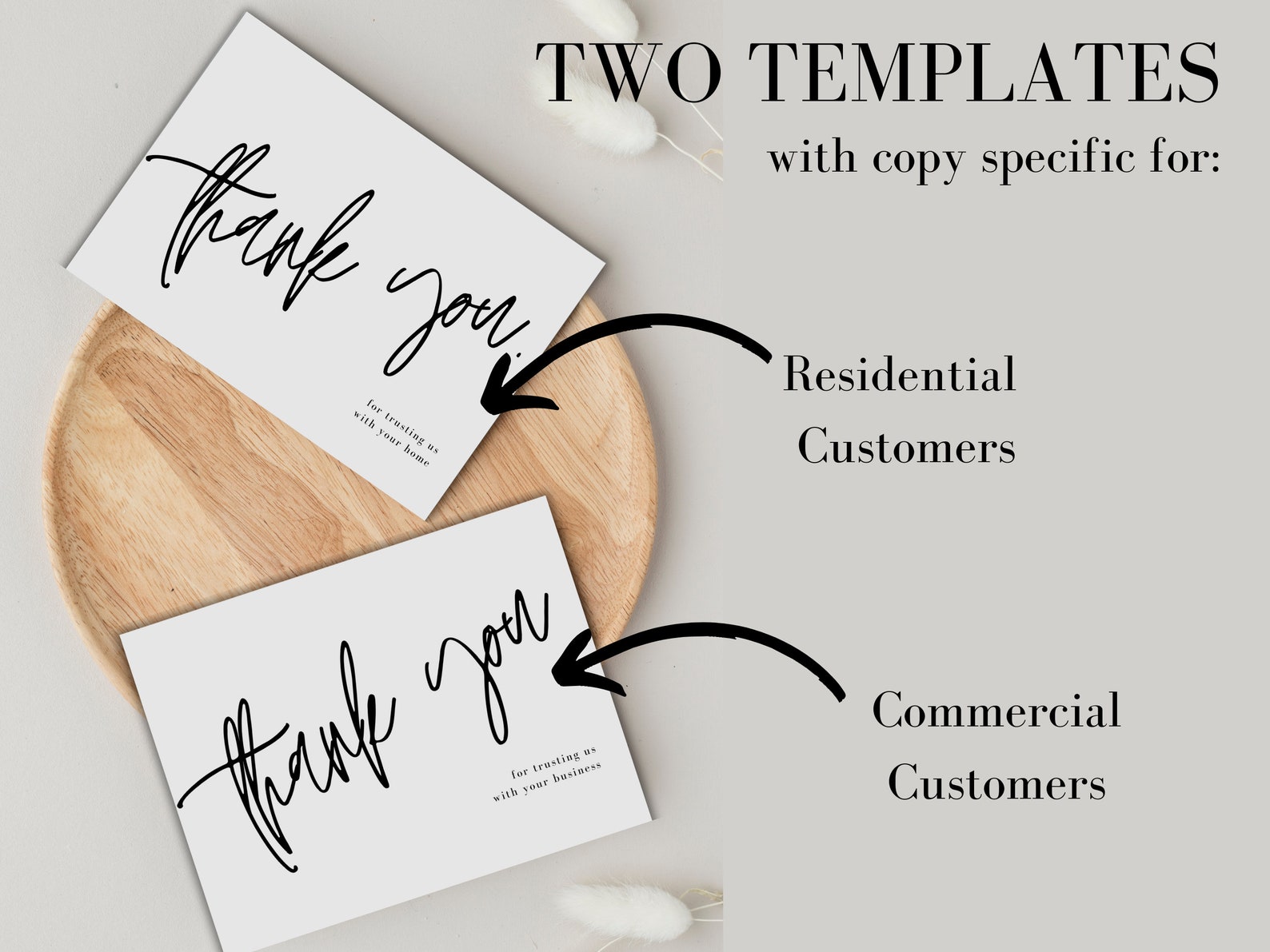 BUSINESS THANK YOU Card New Customer Thank You Card Small Business ...