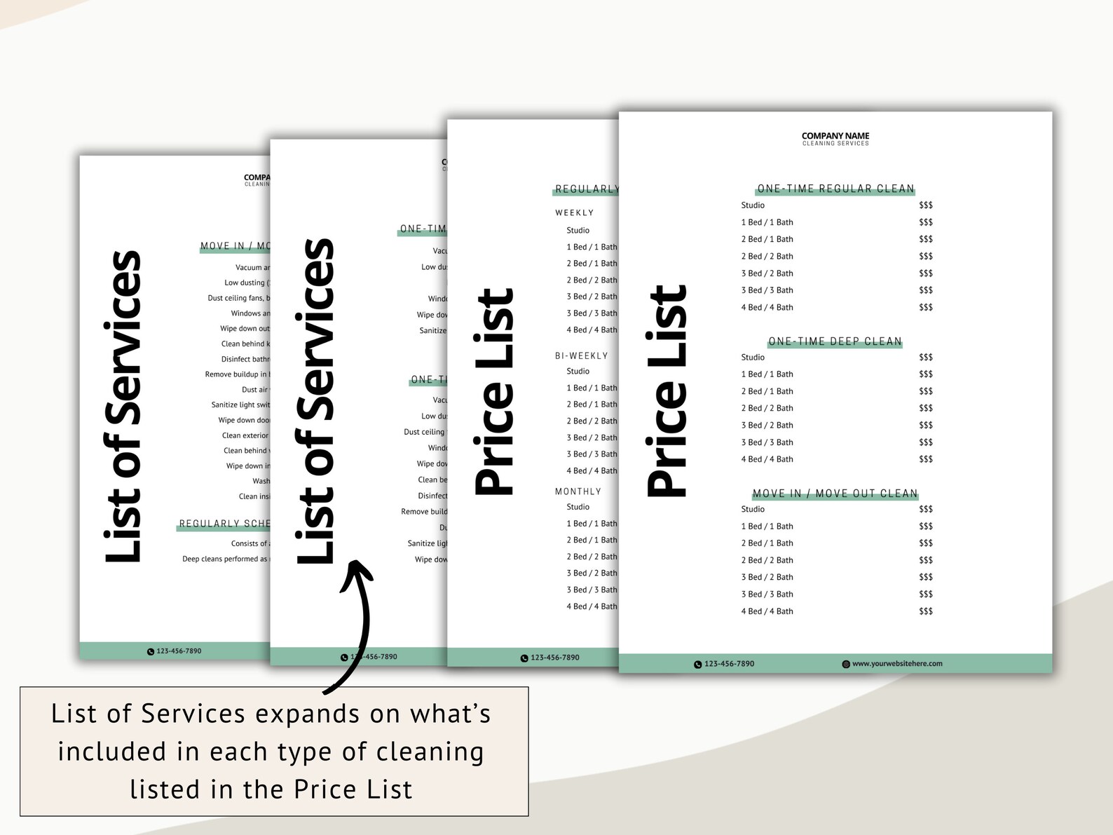 CLEANING CONTRACT BUNDLE New Client Proposal Template Canva Commercial ...