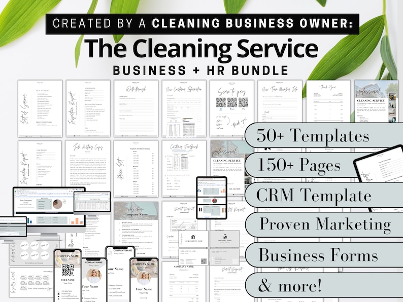 Cleaning Business Templates, Cleaning Business Bundle, Cleaning Service ...