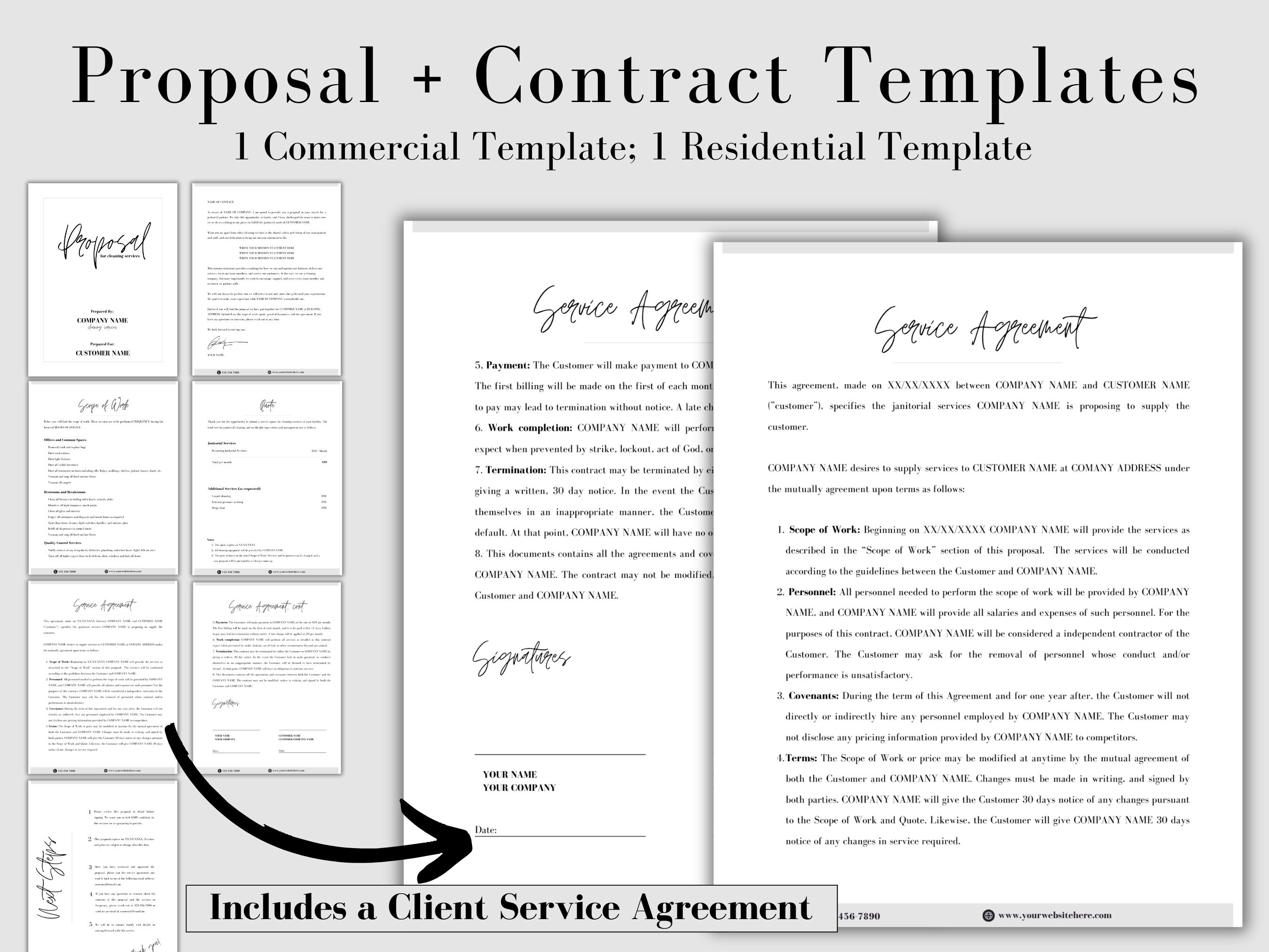CLEANING CONTRACT Commercial Cleaning New Client Proposal Template ...