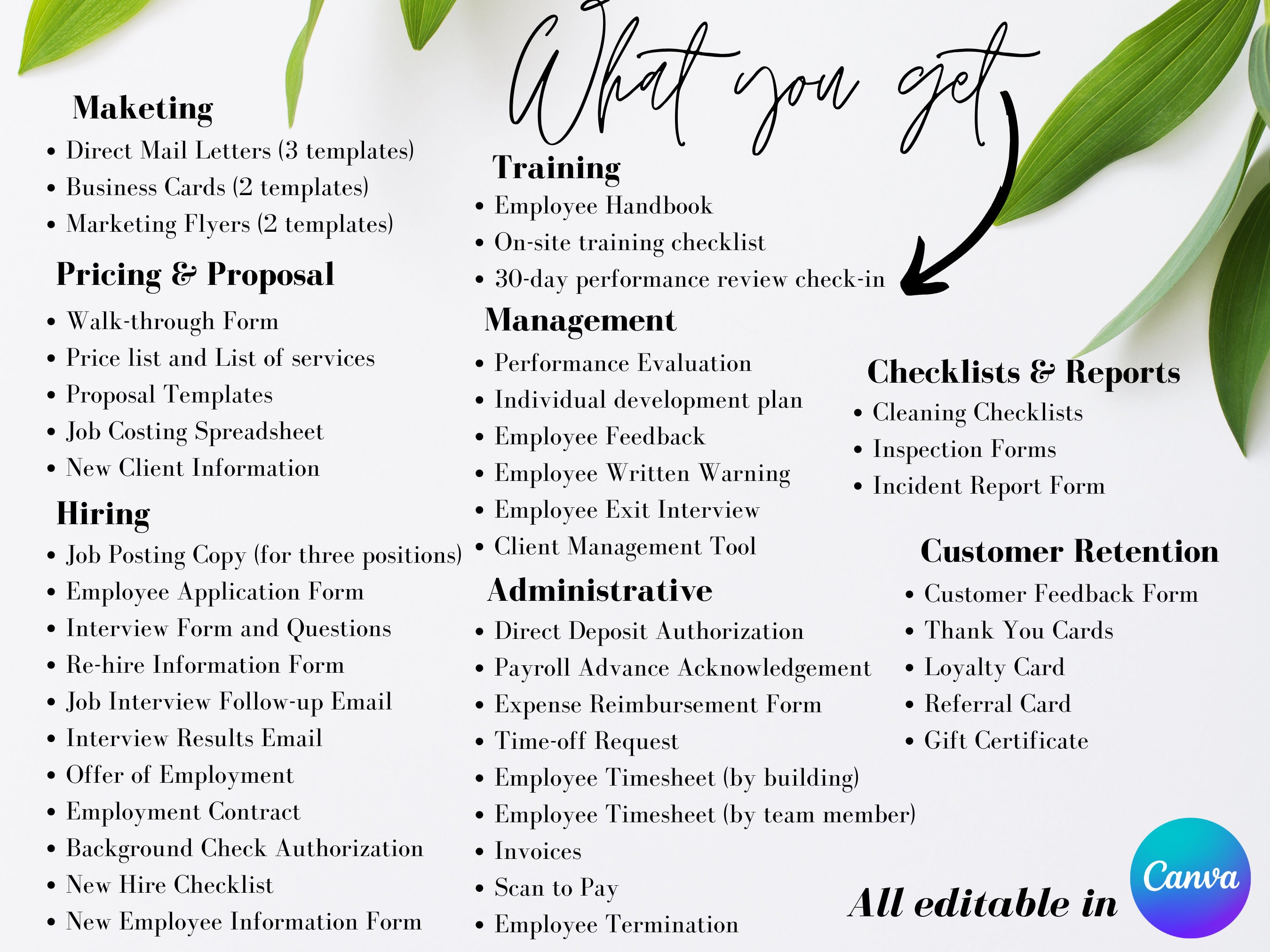 Cleaning Business Templates, Cleaning Business Bundle, Cleaning Service ...