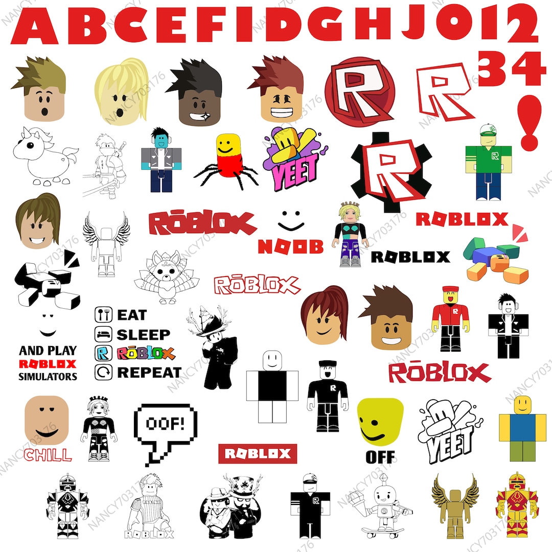 Roblox Svg Png Bundle Roblox Font Gaming Svg Files for - Etsy Canada
