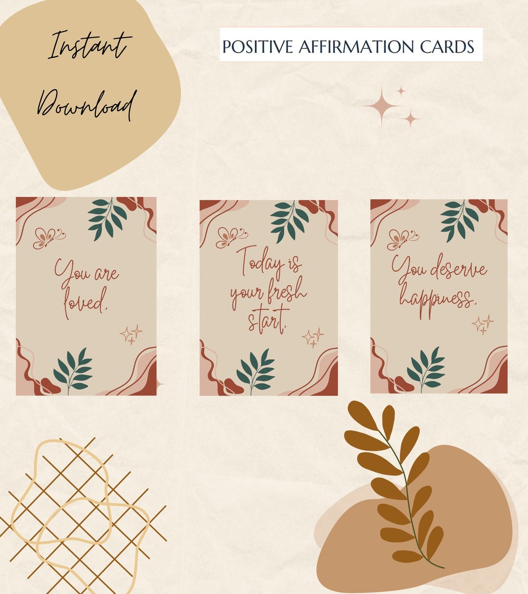 Positive Cards Affirmations Cards Daily Affirmation Mindfulness Cards ...