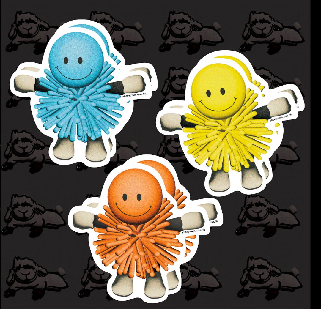 Spiky Guy Sticker Pack (3) - Etsy
