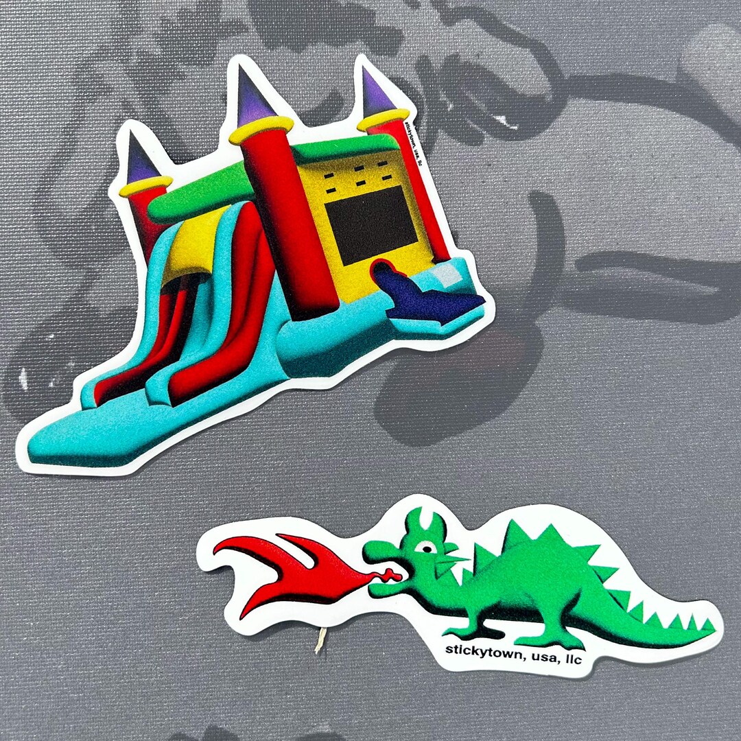 Bounce House and Dragon Stickers - Etsy
