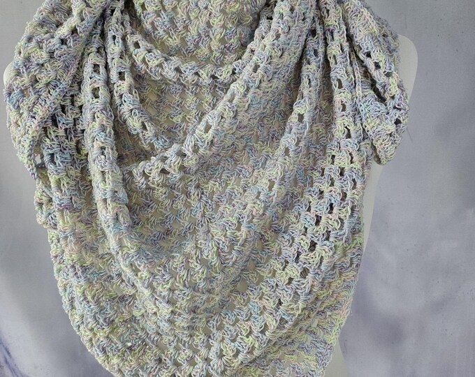 Small Crochet Scarf, Stole, Shawl, Triangular Scarf, Crocheted ...