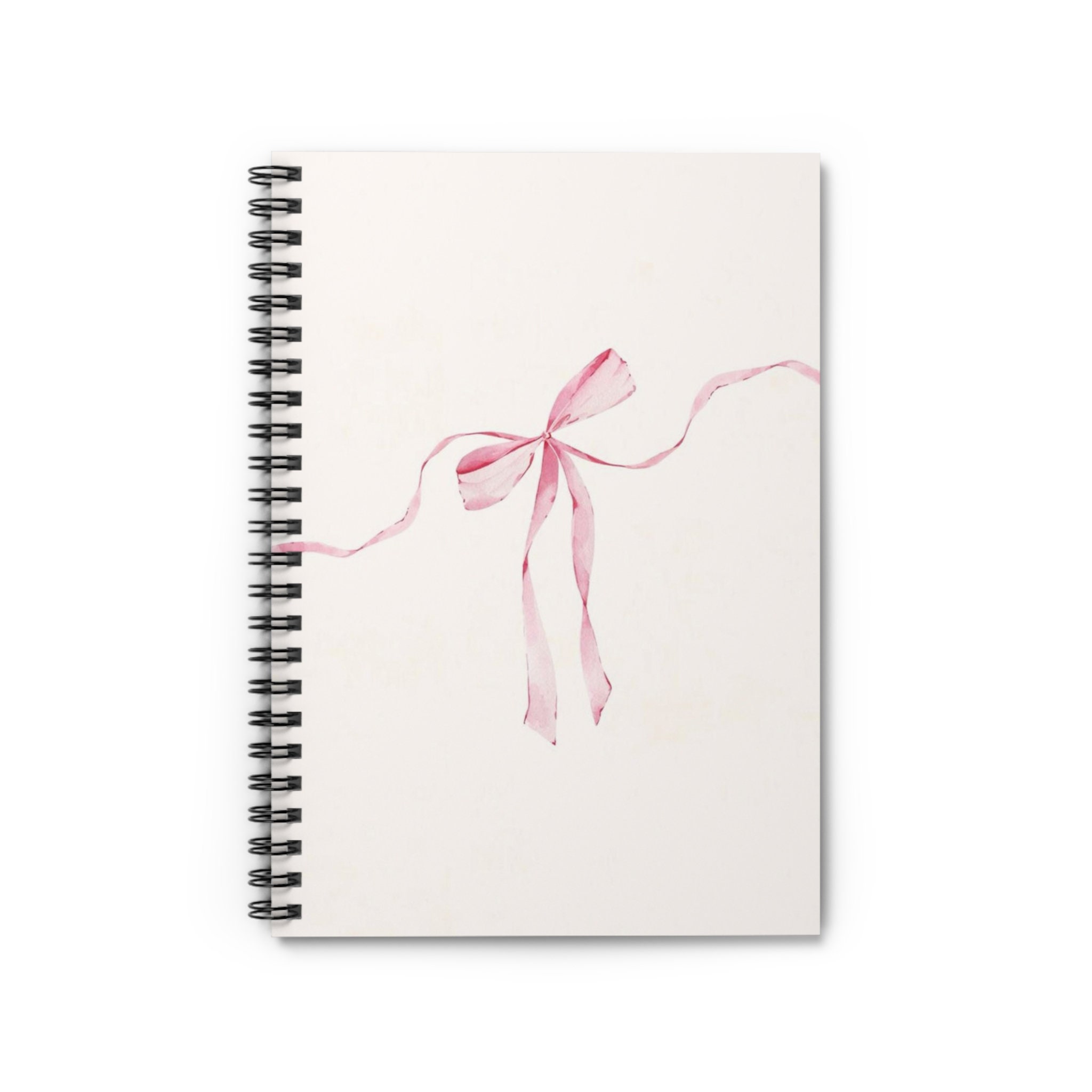 Pink Bow Spiral Notebook Ruled Line - Etsy