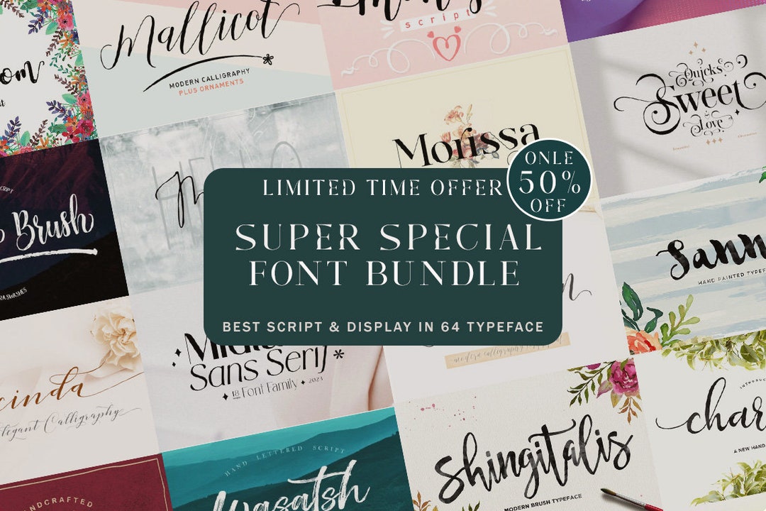 Super Special Font Bundle Calligraphy Font, Script Font, Handwritten ...