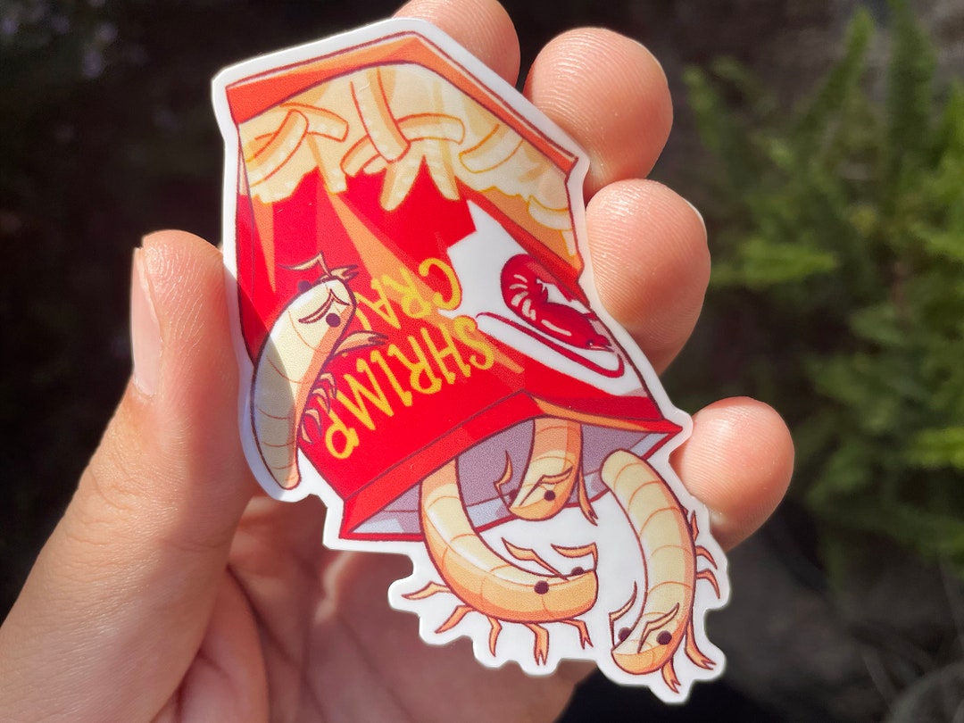 Shrimp Chips Sticker | Asian Snack Vinyl Sticker - Etsy