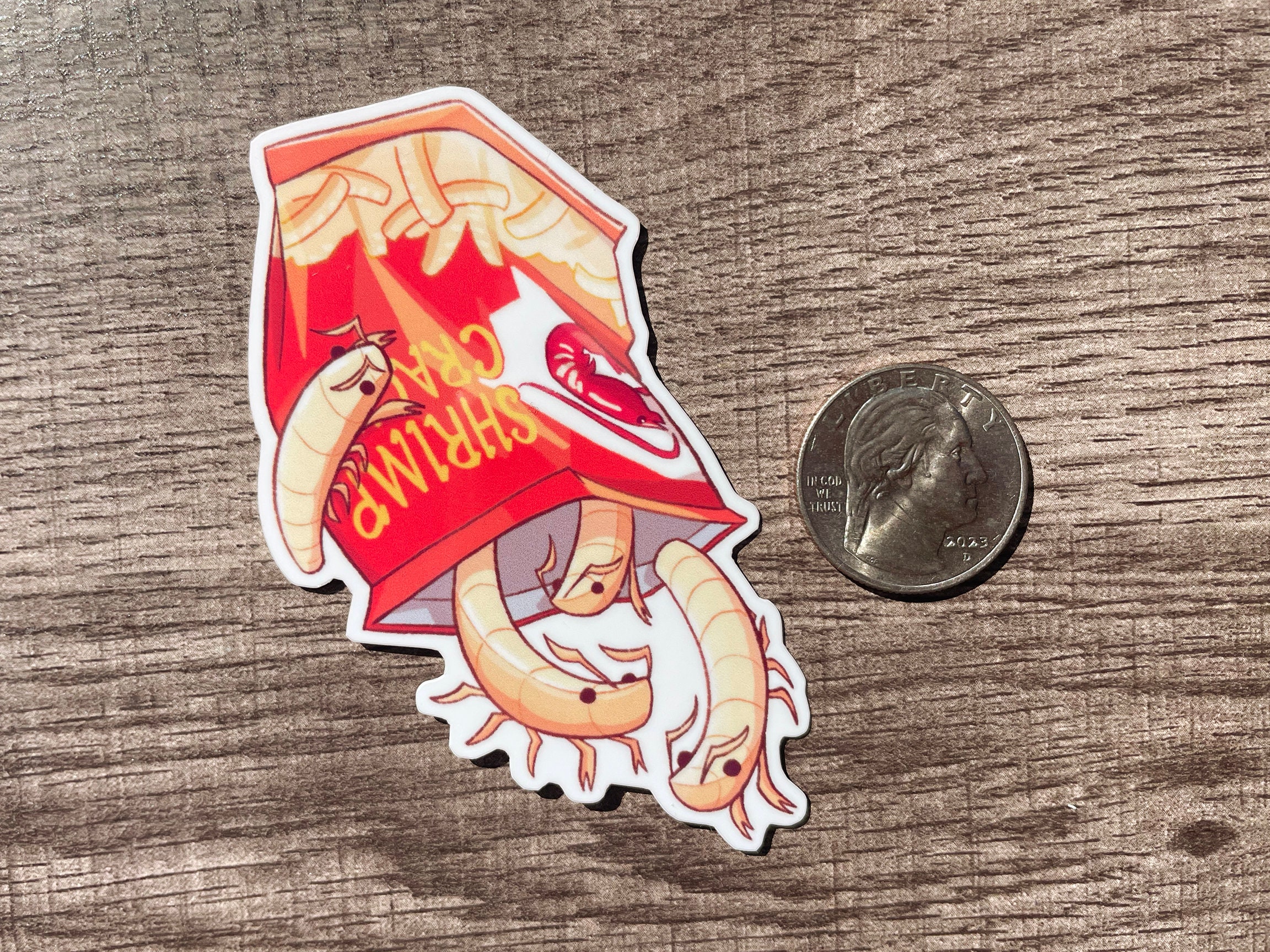 Shrimp Chips Sticker | Asian Snack Vinyl Sticker - Etsy