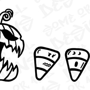 Pumpkin Pacman Candy Corn Digital Halloween - Etsy
