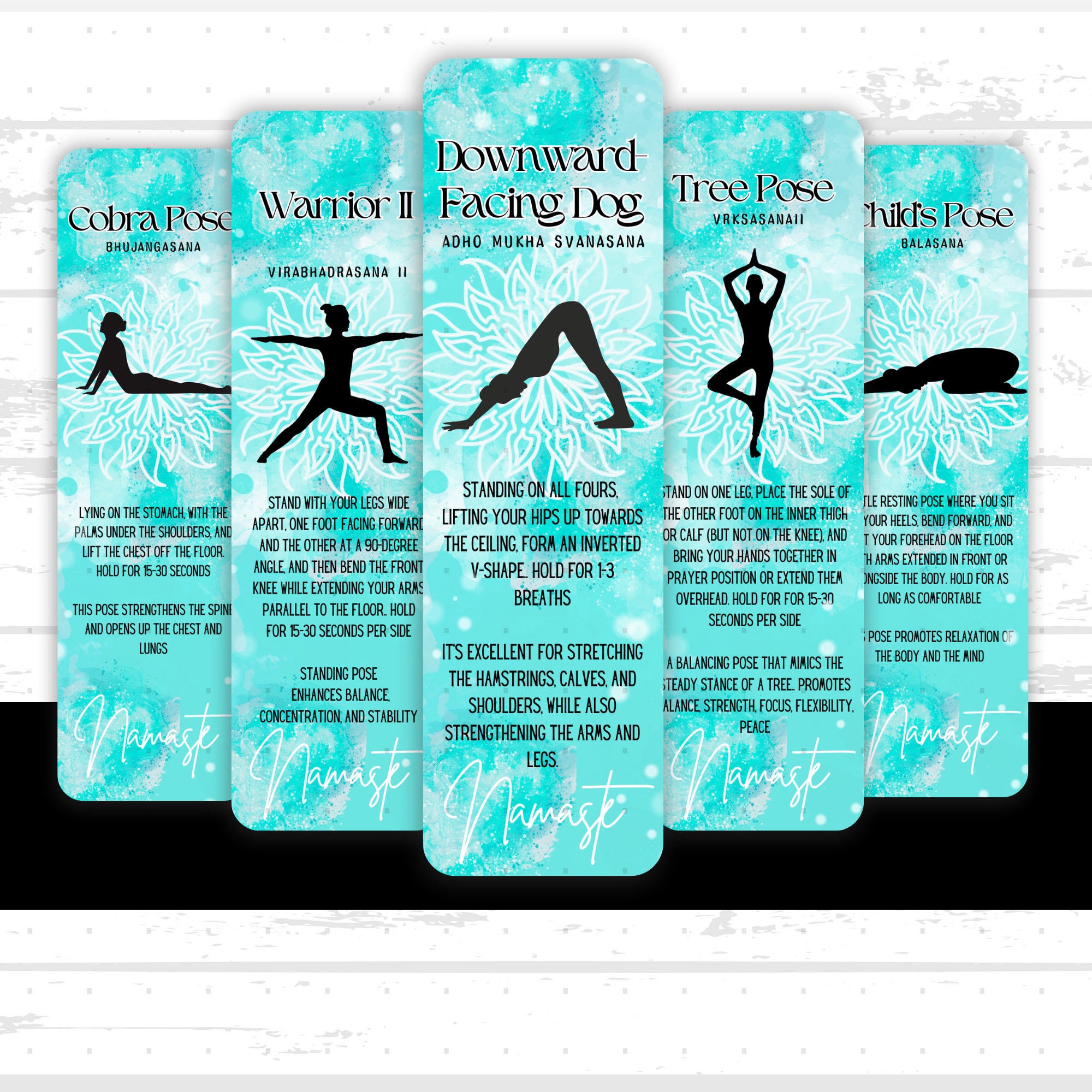 Yoga Poses Bookmark Pngs | Bookmark Designs | Printable Bookmarks ...