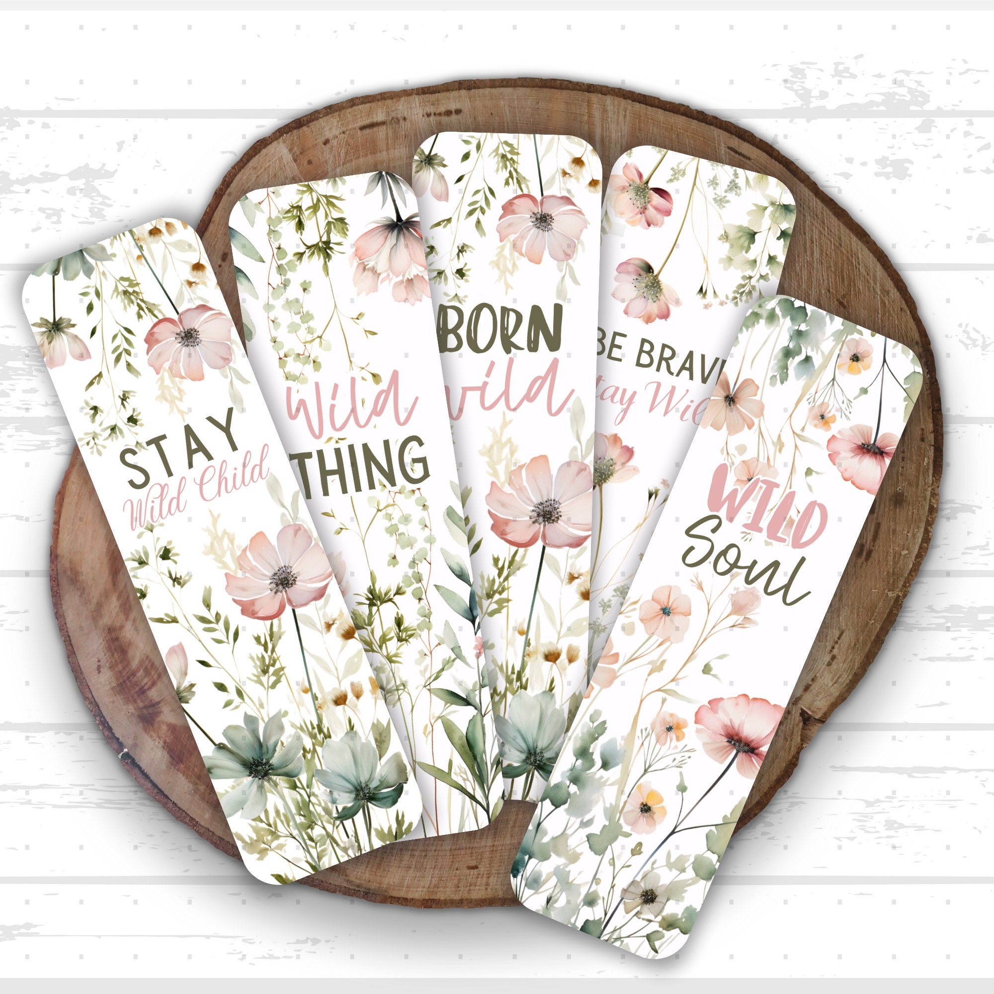 Wildflower Bookmark Pngs | Bookmark Designs | Printable Bookmarks ...