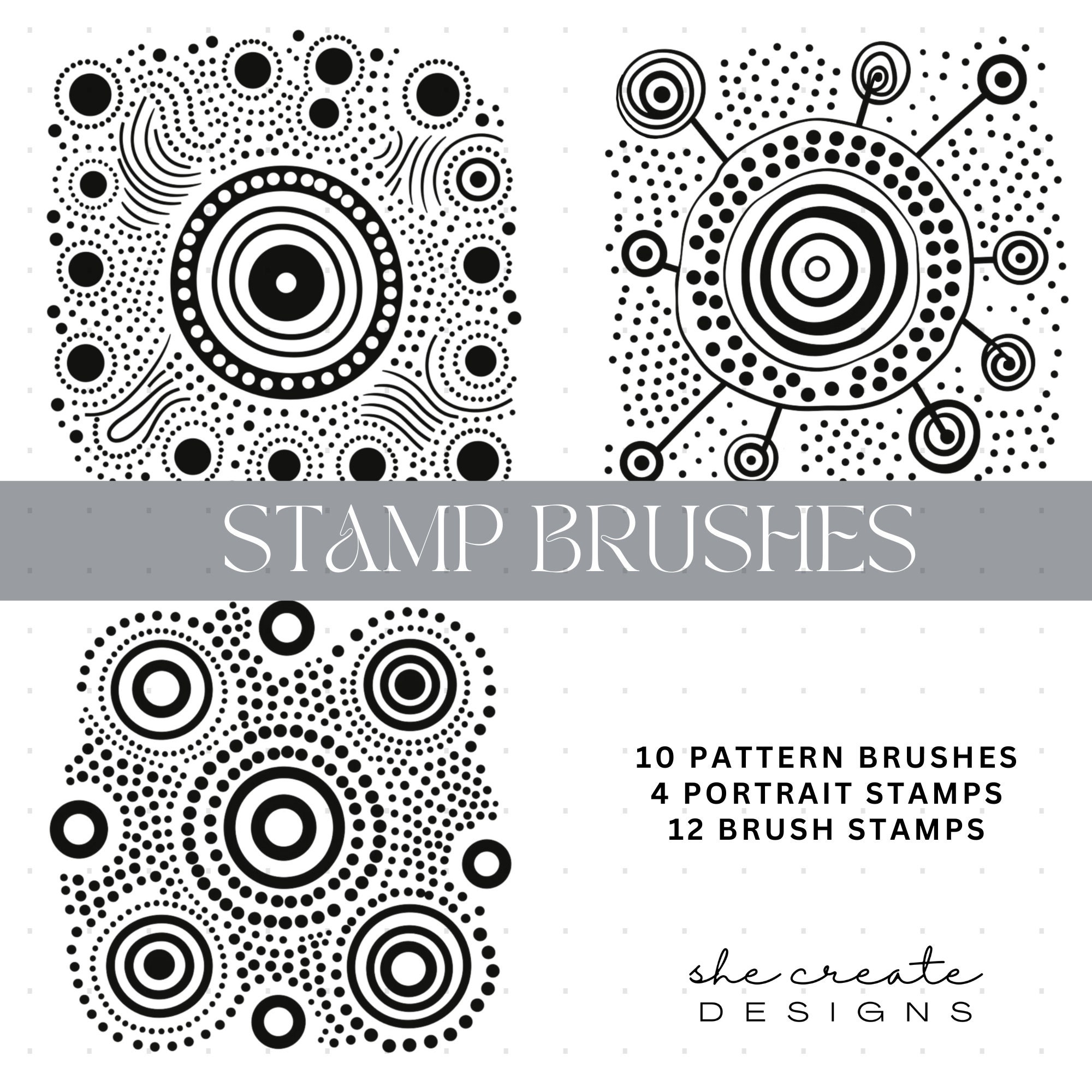 Aboriginal Dot Art | Procreate Brushes | Tattoo Designs - Etsy