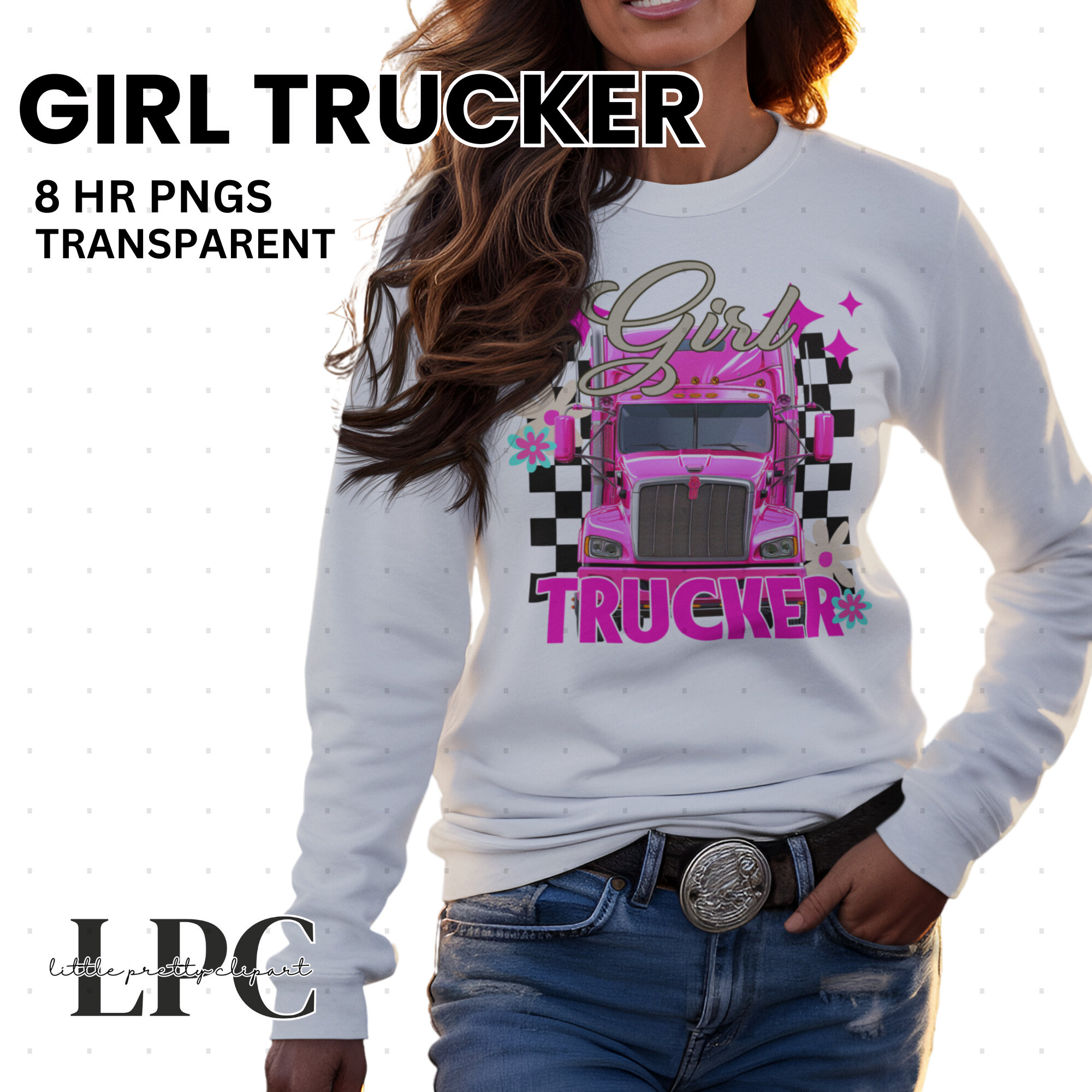 Girl Trucker Collection | Trucker Girl | Semi Trailer Truck - Etsy