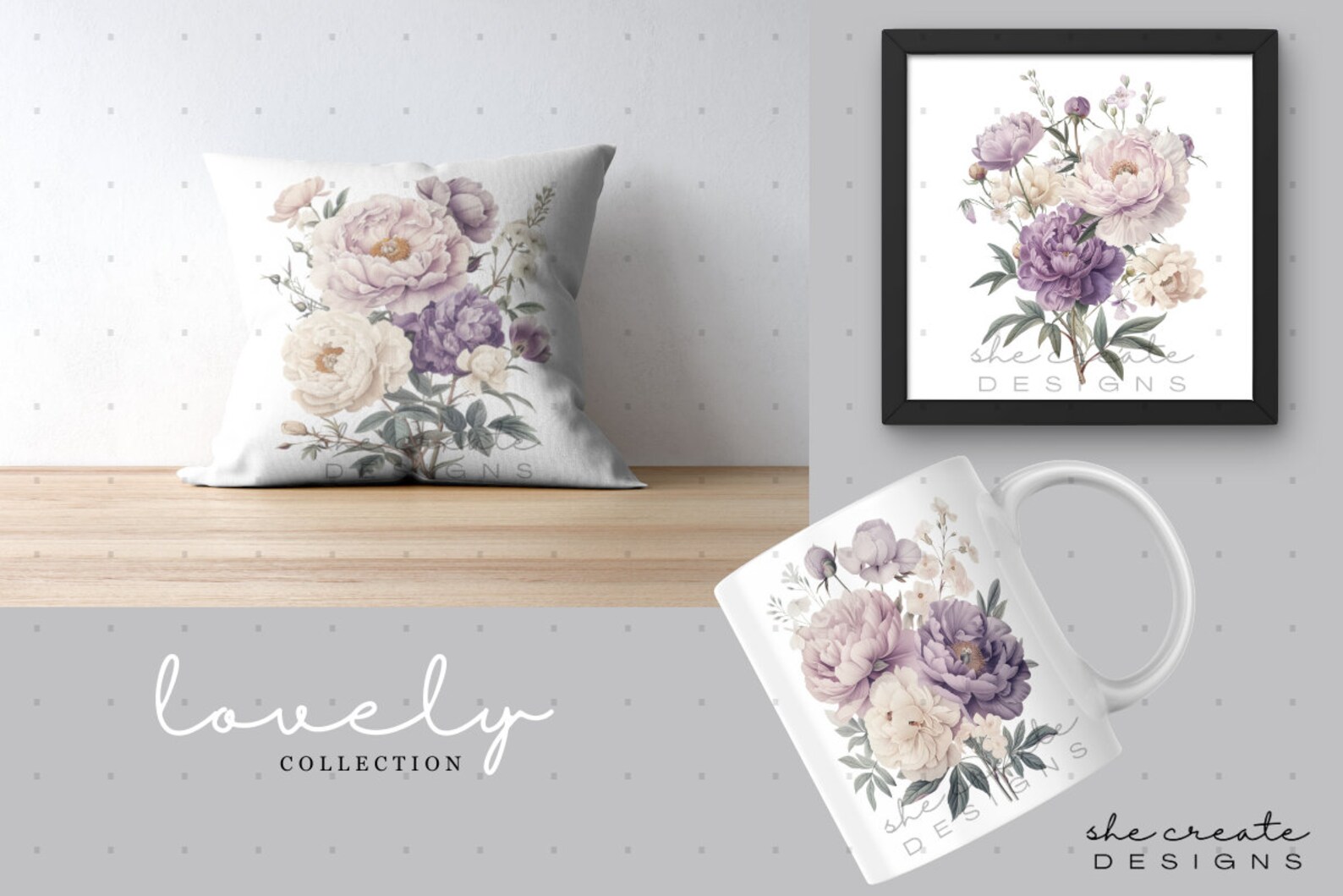 Peony Bunch Clipart Collection | Spring Clipart | Flower Clipart - Etsy