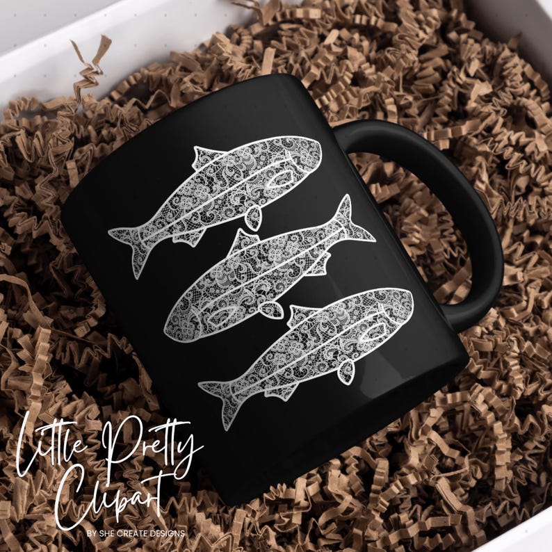 White Lace Fish Trio PNG | Lace Clipart | White Lace PNG | Fish PNG ...