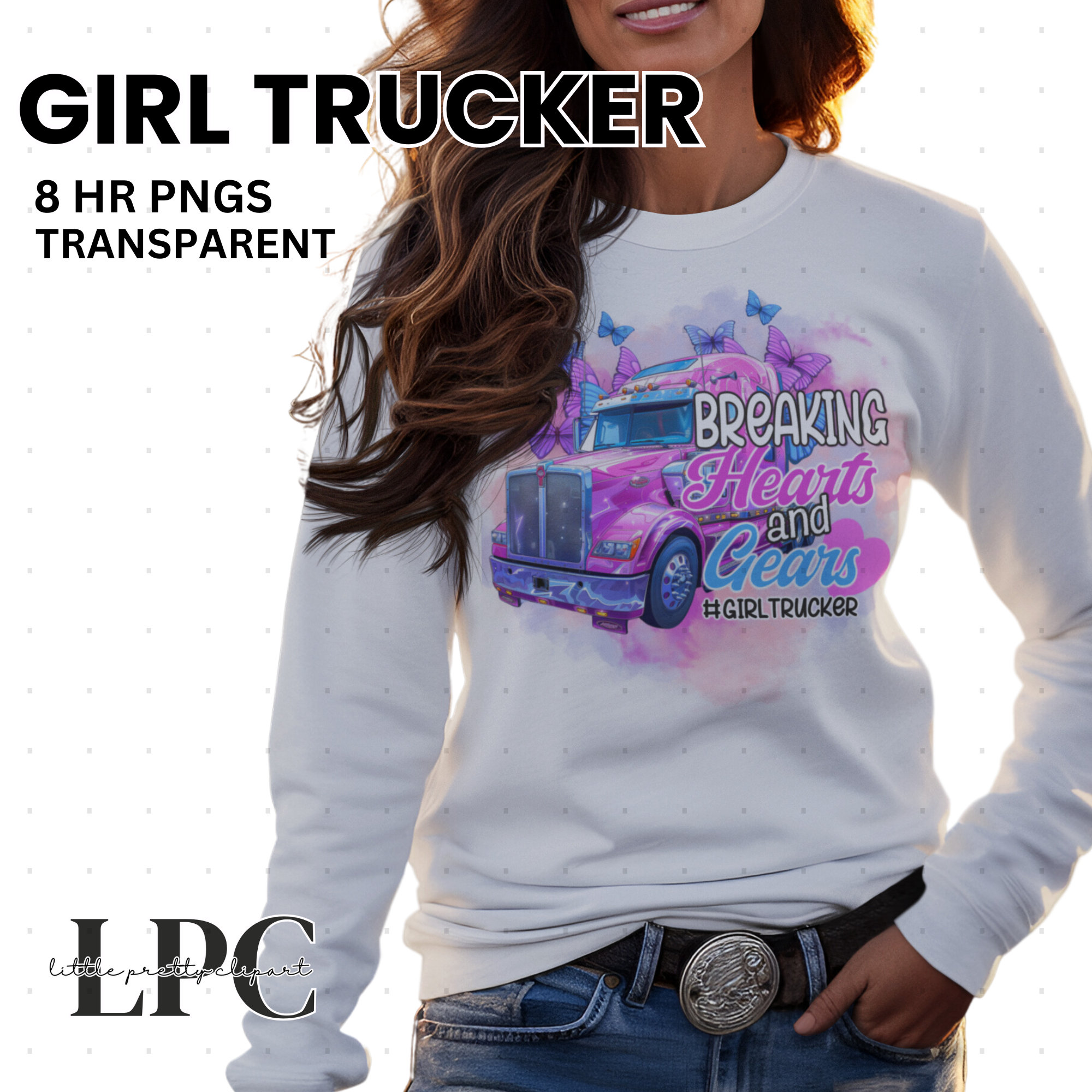 Girl Trucker Collection | Trucker Girl | Semi Trailer Truck - Etsy